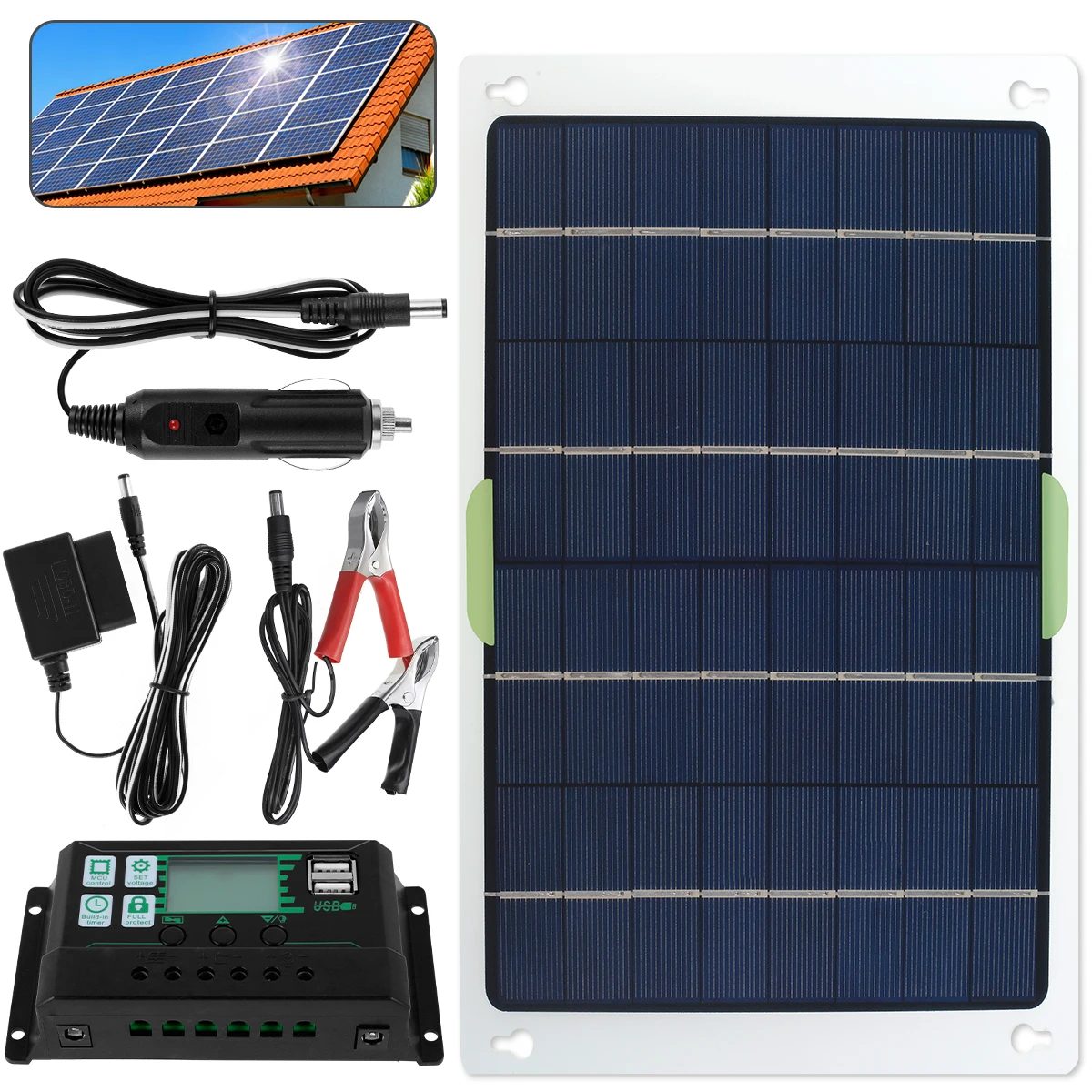 Portable Solar Panel Waterproof 12/24V 250W High Efficiency ...