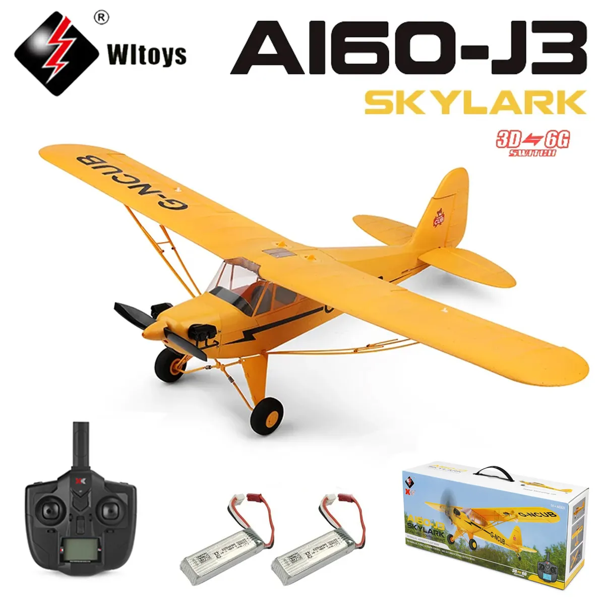 JIKEFUN-A160-WLtoys-RC-Plane-650mm-Wingspan-Brushless-Motor-Remote-Control-Airplane-3D-6G-System ...