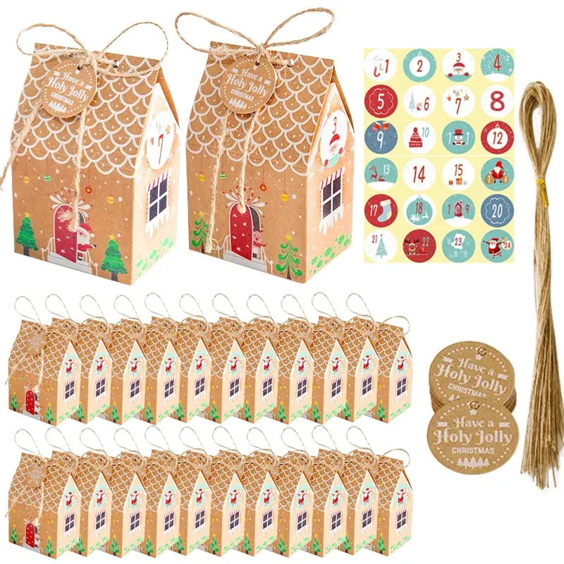 24-Packs-Christmas-Candy-Cookie-Boxes-Gift-Wap-Bags-with-DIY-Pattern ...