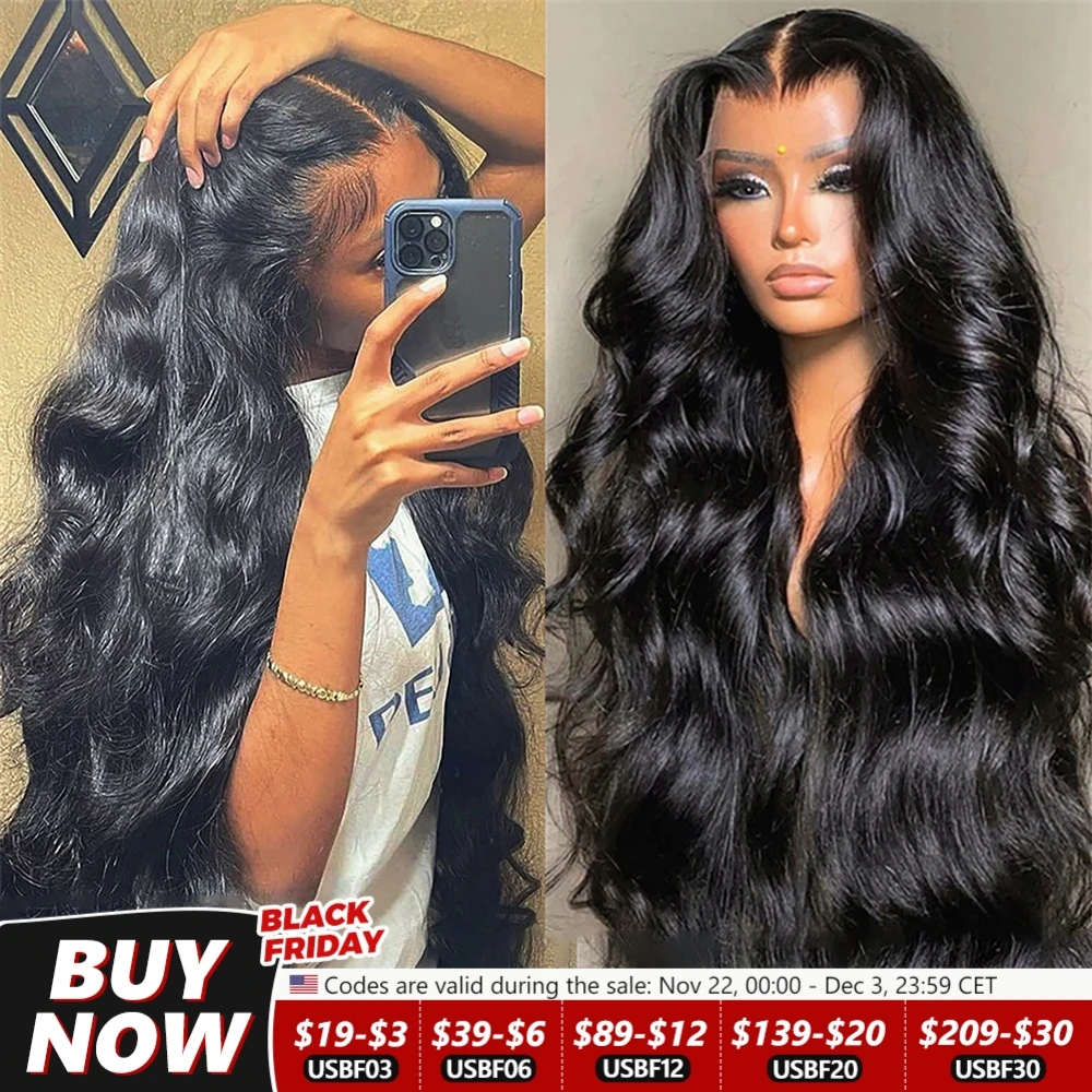 Body Wave Lace Front Wig 13x4 13x6 30 32 Inch 5x5 6x4 Glueless Lace Closure Wig HD Transparent ...