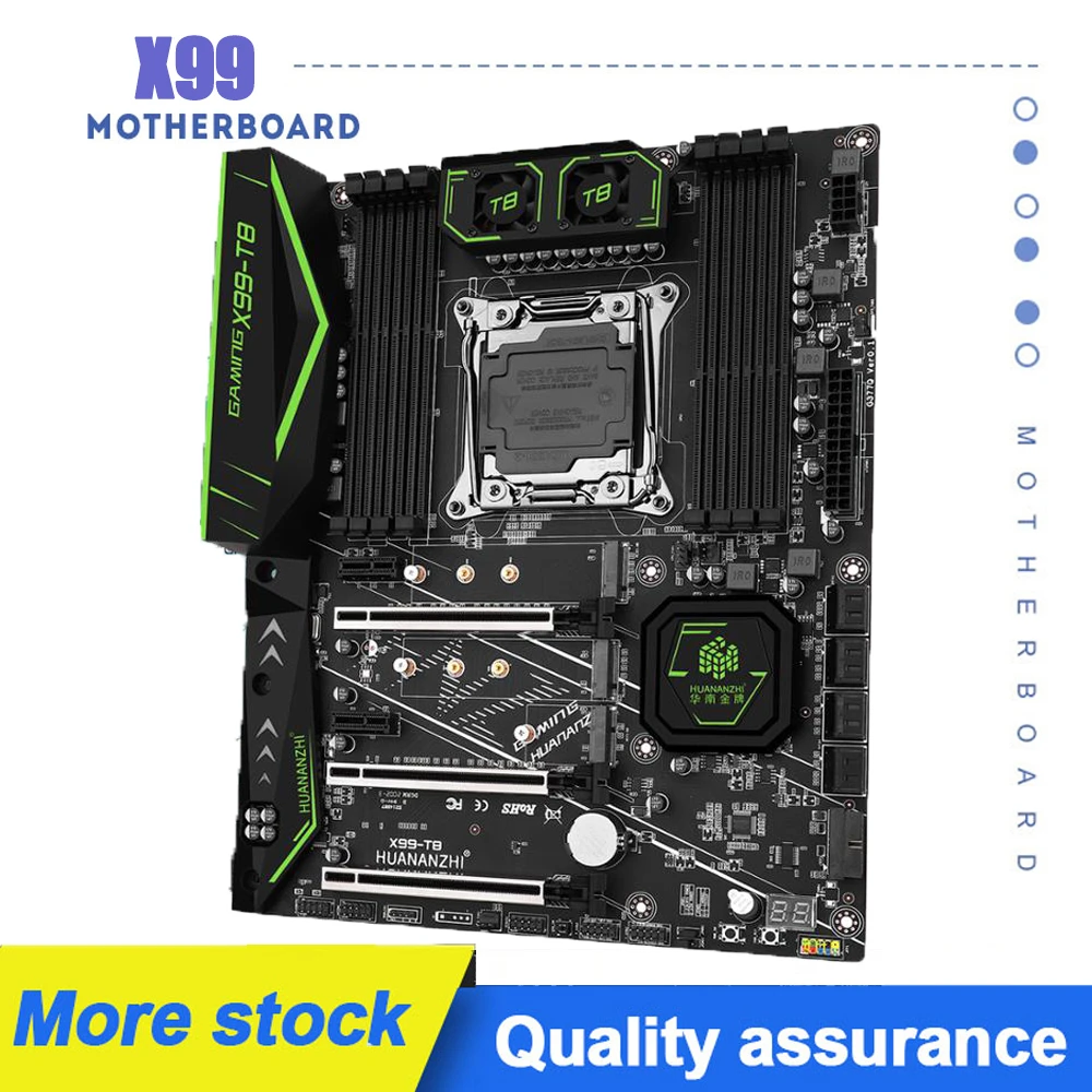 HUANANZHI X99 T8 anakart LGA 2011 3 USB3.0 NVME M.2 SSD desteği DDR3 ...