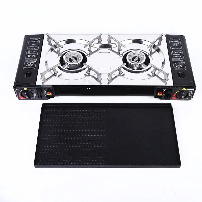 Portable-2-Burner-Gas-Stove-Kitchen-Dual-Use-Gas-Cooker-Outdoor-Camping ...