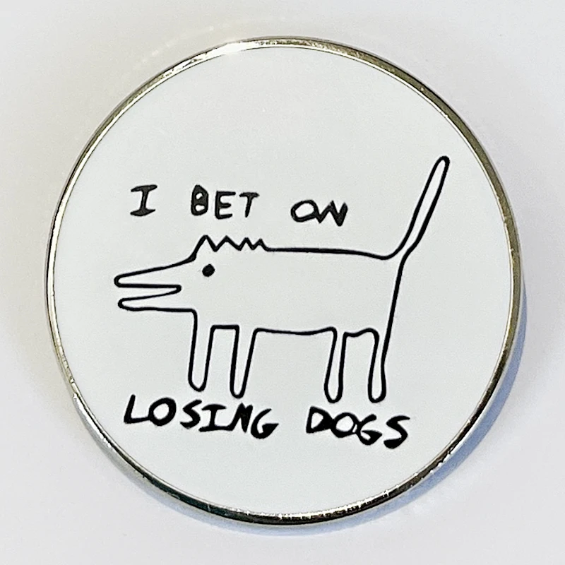 I bet on losing dogs Mitski inspired enamel pin music metal badge brooches