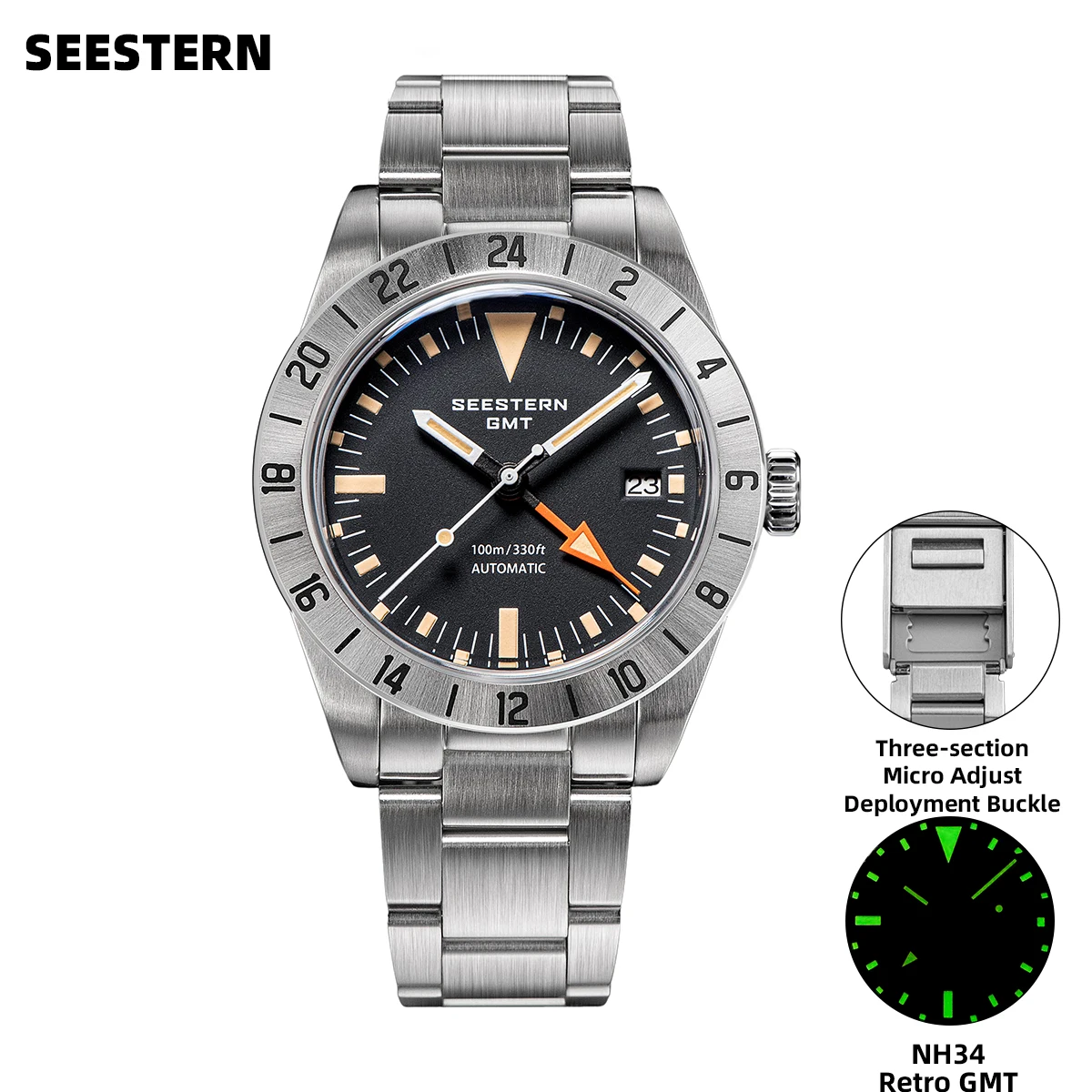 SEESTERN-GMT-Watch-of-Men-Retro-NH34-Automatic-Movement-Mechanical ...