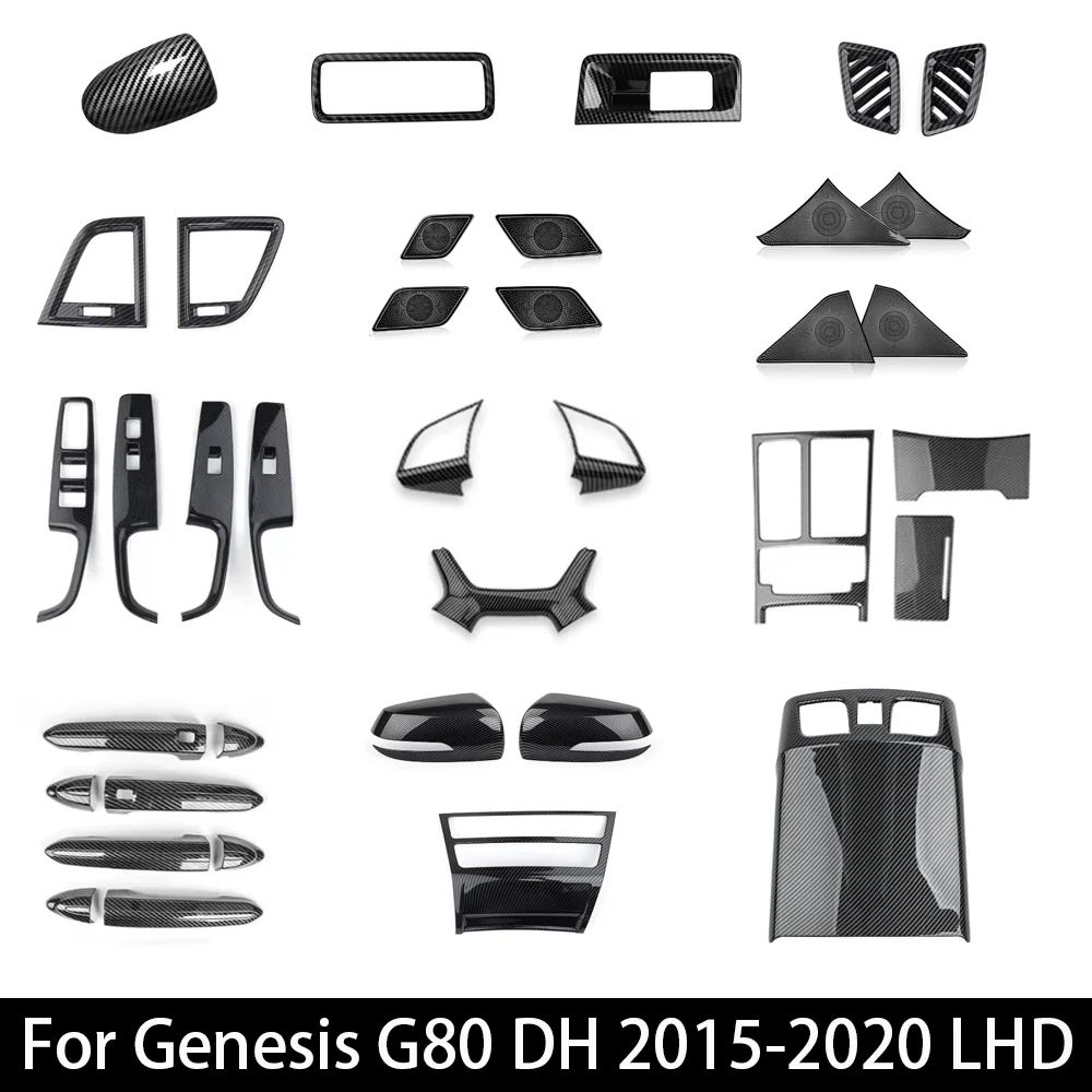 For Genesis G80 DH 2015-2020 Carbon Fiber ABS Central Console Gear ...