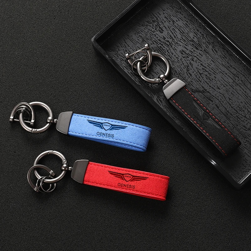 Leather Car Key Chain Hand Rope Simple Chain Key Ring Ring Creative Per ...