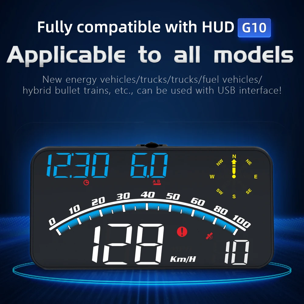 GPS HUD Auto Vehicle Speed Display Voltage Multifunction Meter ...