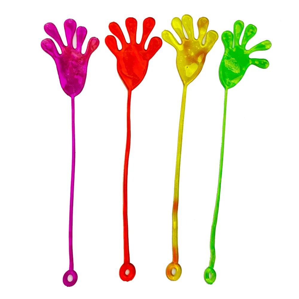 6pcs Elastic Sticky Cartoon Hands Small Toy Boy Girl Sticky Squishy ...