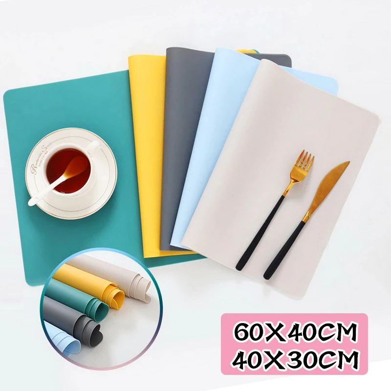 60-40cm-Silicone-Waterproof-Placemat-Table-Mat-Heat-Insulation-Anti ...