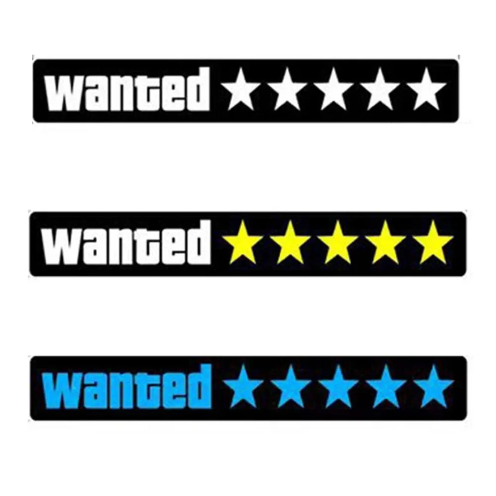 Wanted-5-Star-Car-Windshield-Glow-Panel-Electric-Marker-Lamp-Blue-LED ...