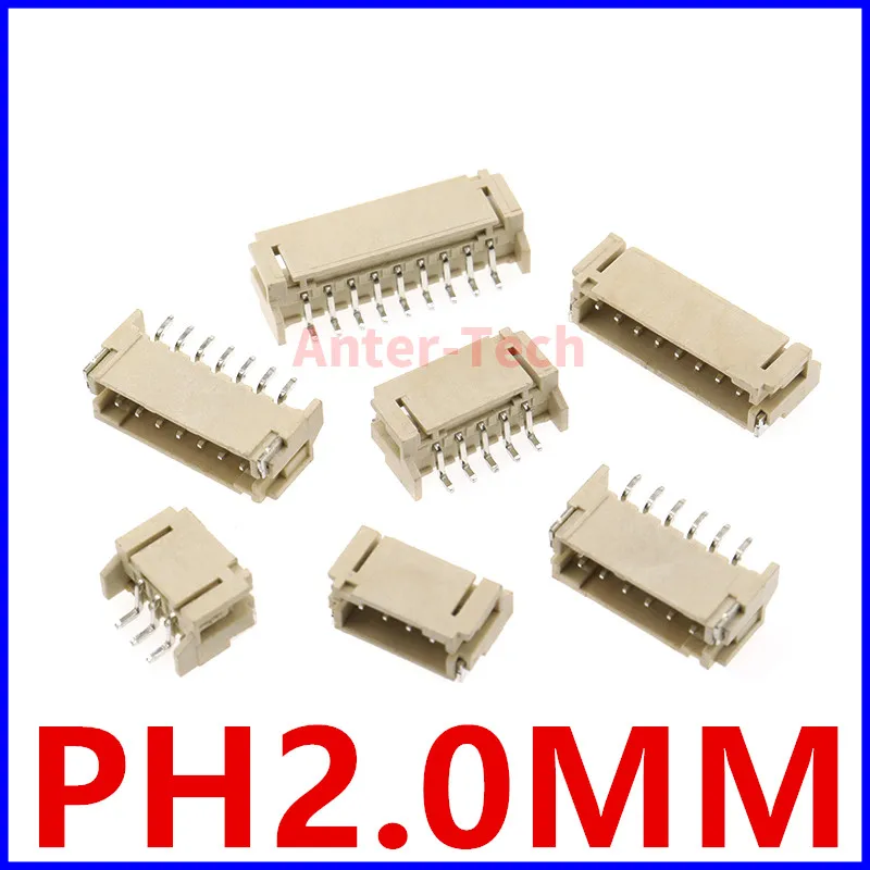20pcs PH2.0 SMD SMT RIGHT ANGLE connector 2.0MM PITCH 2MM MALE pin header 2P/3P/4P/5P/6P/8P/ FOR ...