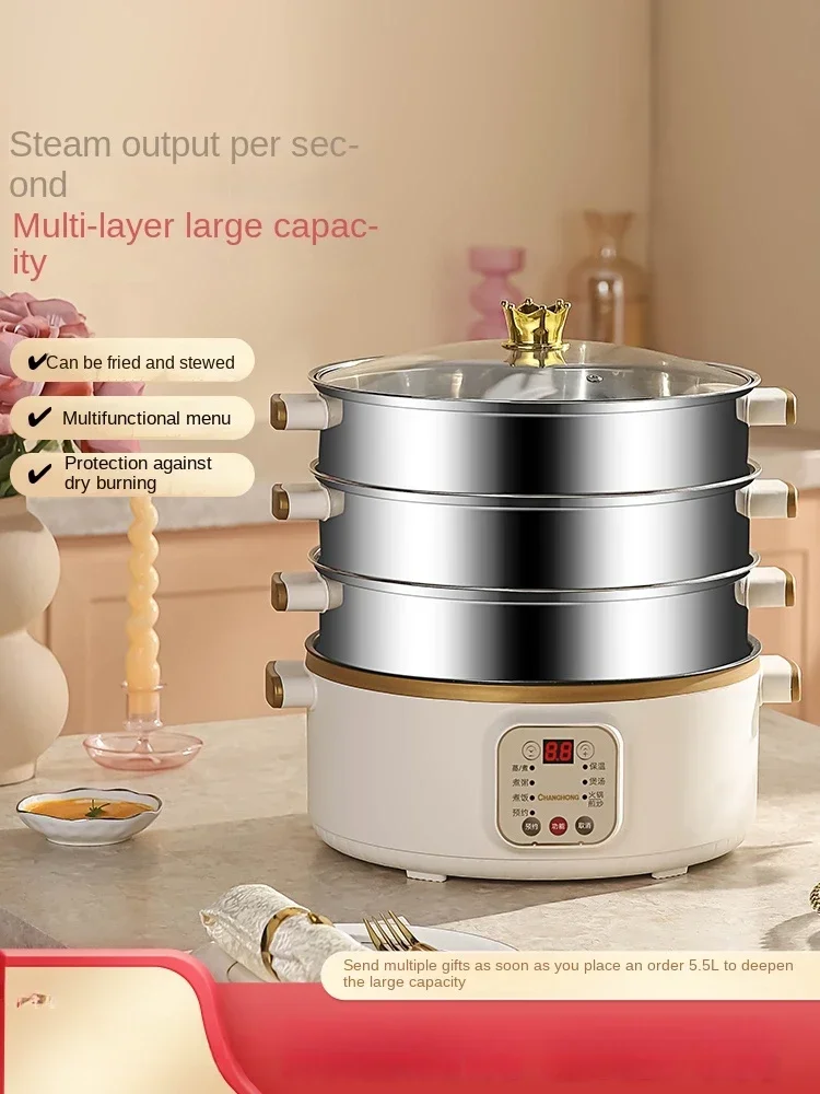 Changhong-steaming-and-stewing-integrated-pot-stainless-steel-electric ...
