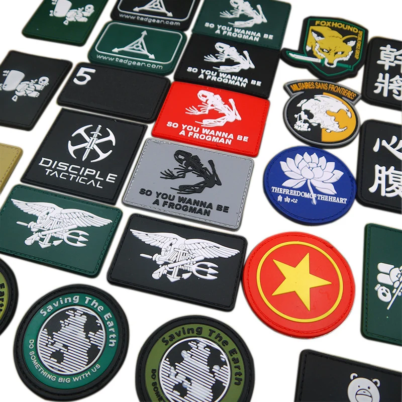 PVC-Armband-Seal-Clothing-Sewing-Fabric-Patches-Badge-3D-Uniform ...
