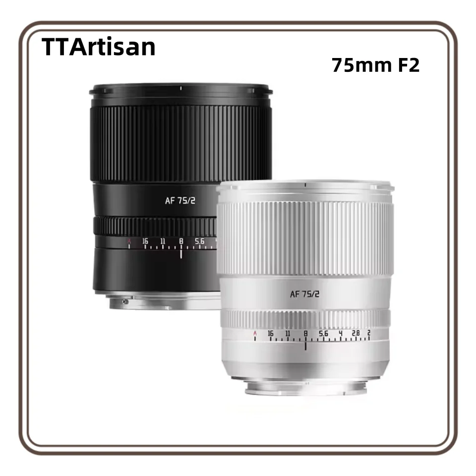 TTArtisan 75mm F2 자동 초점 풀프레임 렌즈 E Z L XF 마운트 (소니 A7M4, a6000, zve10 ...