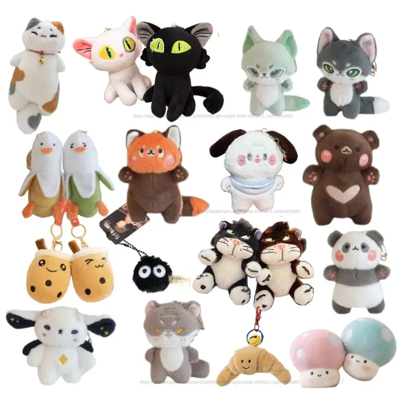 Cute-Funny-Small-Pendant-Wolf-Dog-Cat-Panda-Lamb-Plush-Toy-Stuffed ...