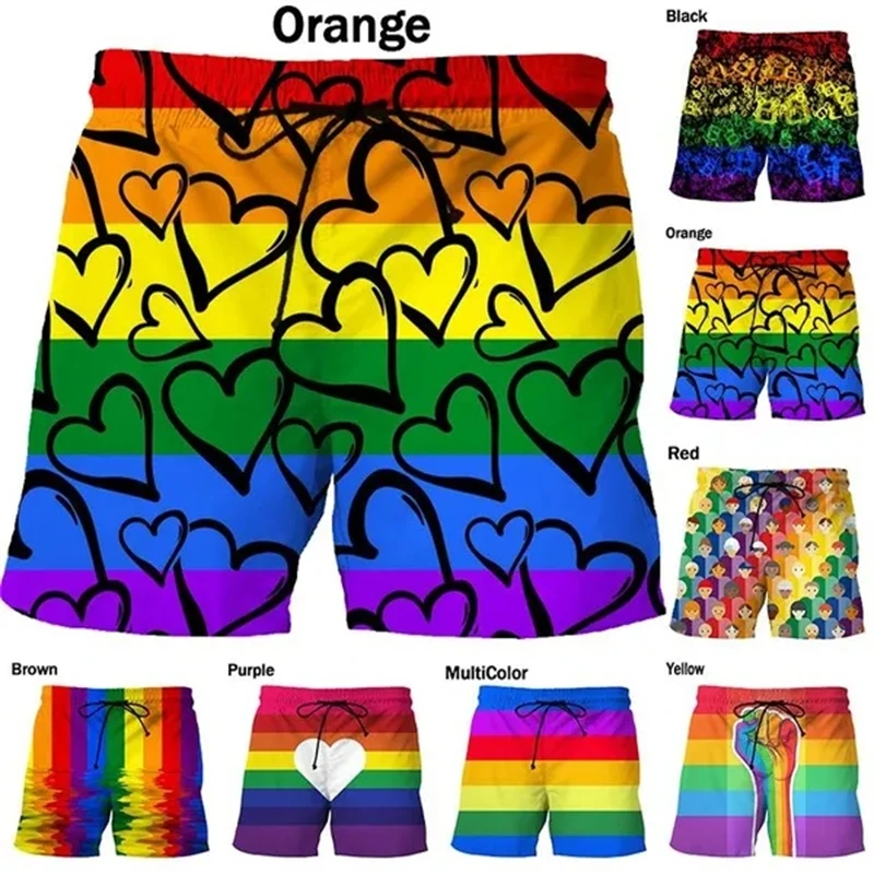 Color-Heart-shaped-Shorts-Pants-Men-3D-Printed-Swimsuit-homme-2023 ...