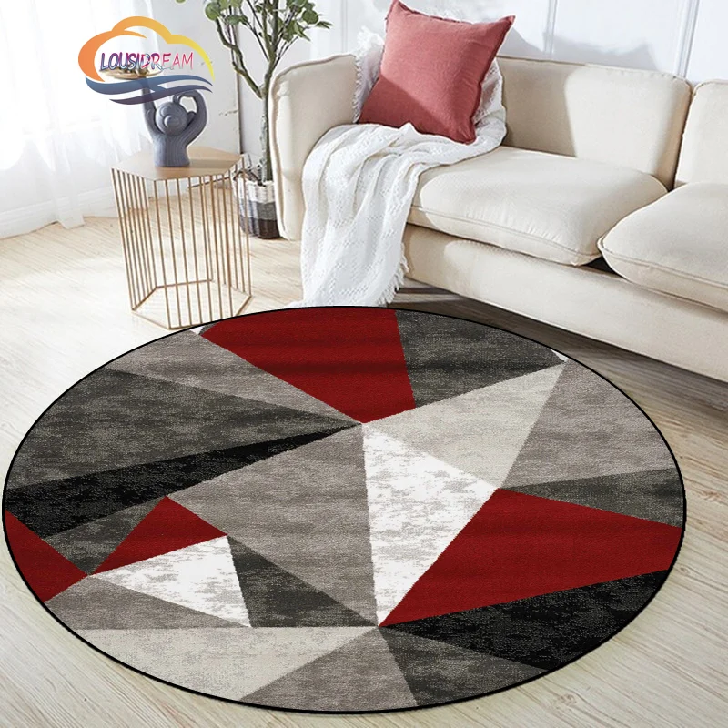 Geometric-pattern-round-rug-living-room-autumn-and-winter-tea-table ...
