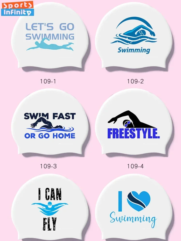 Adult-Unisex-Silicone-Swimming-Cap-Waterproof-Comfortable-Long-Hair-and ...