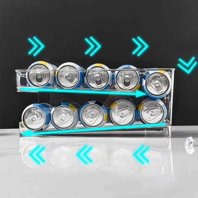 Refrigerator Can Drink Holder Rolling Can Dispenser Pop Soda Beer ...