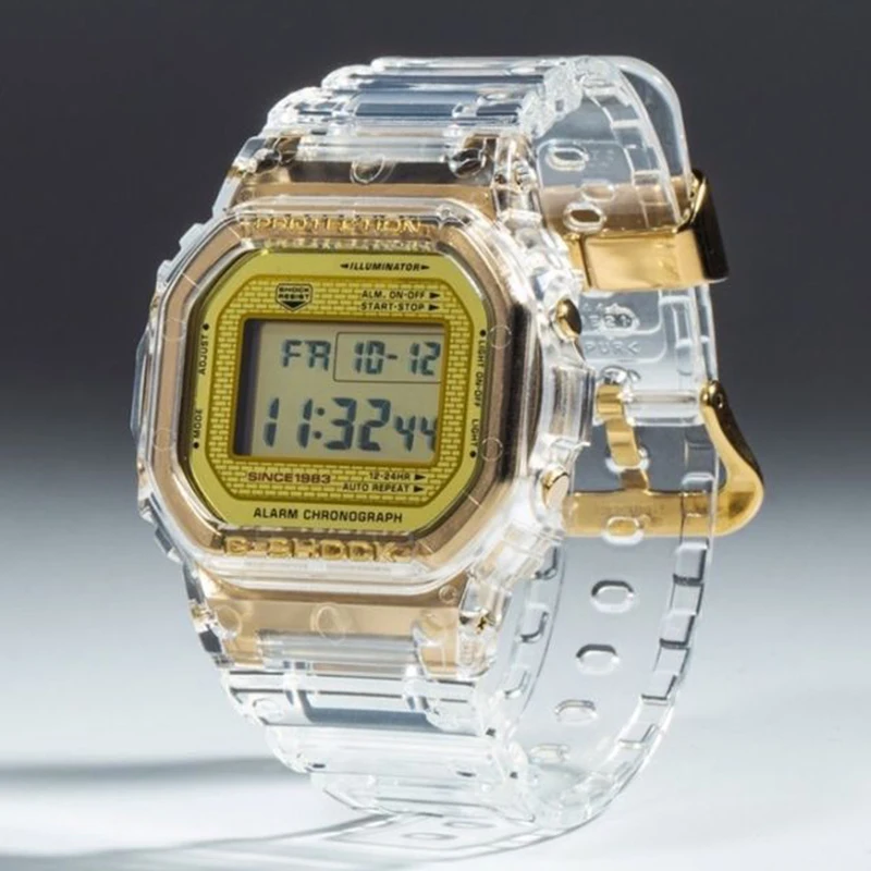 Transparent Luminous Sports Watch Waterproof Multifunctional Electronic ...