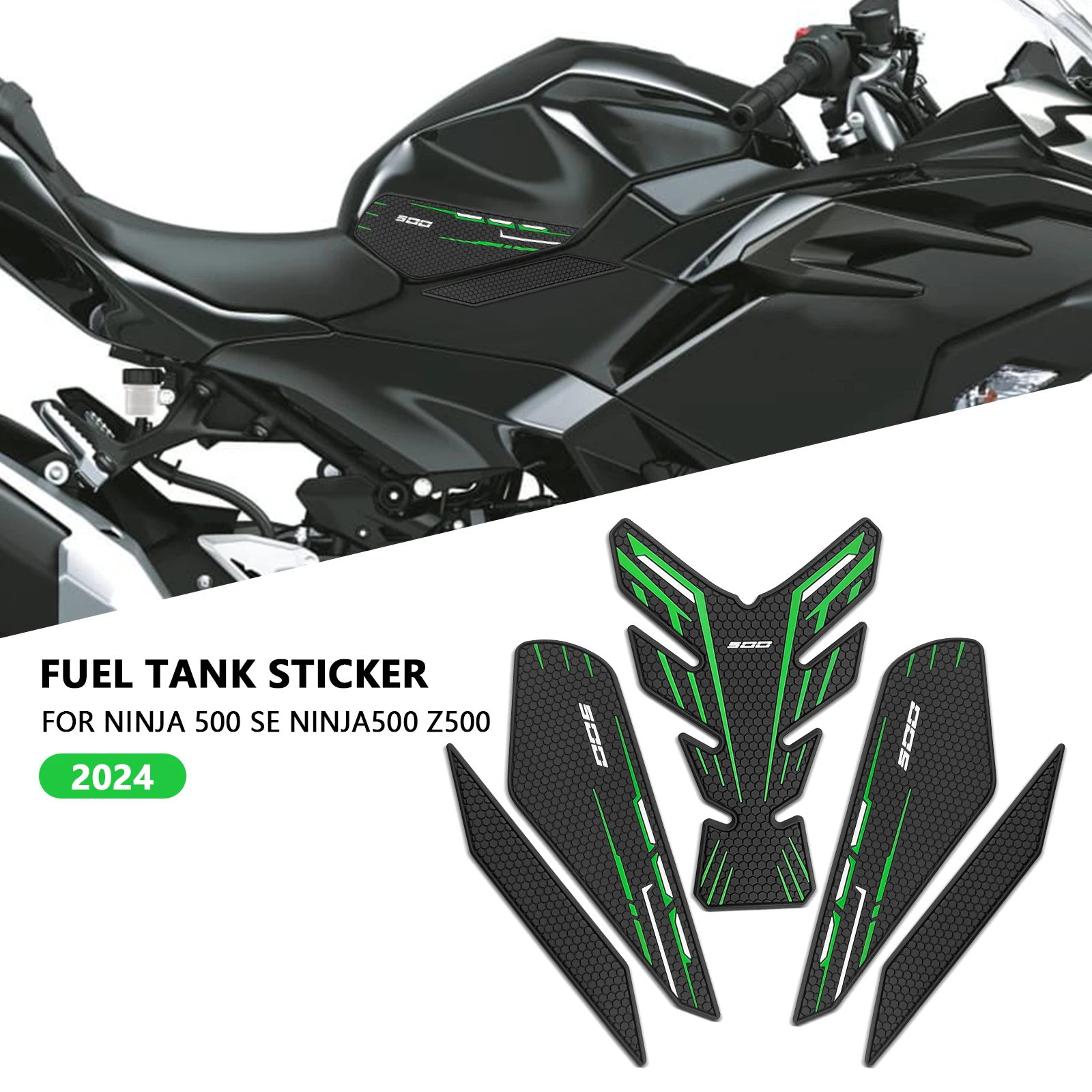 For-NINJA-500-SE-NINJA500-2024-Motorcycle-Accessories-Non-slip-Side-Fuel-Tank-Stickers ...
