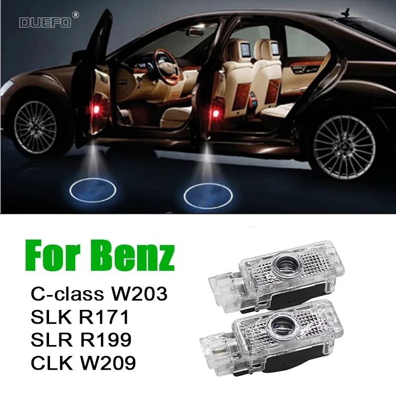 2PCS Welcome Logo Car Door Projector Decorative Light For Mercedes Ben ...