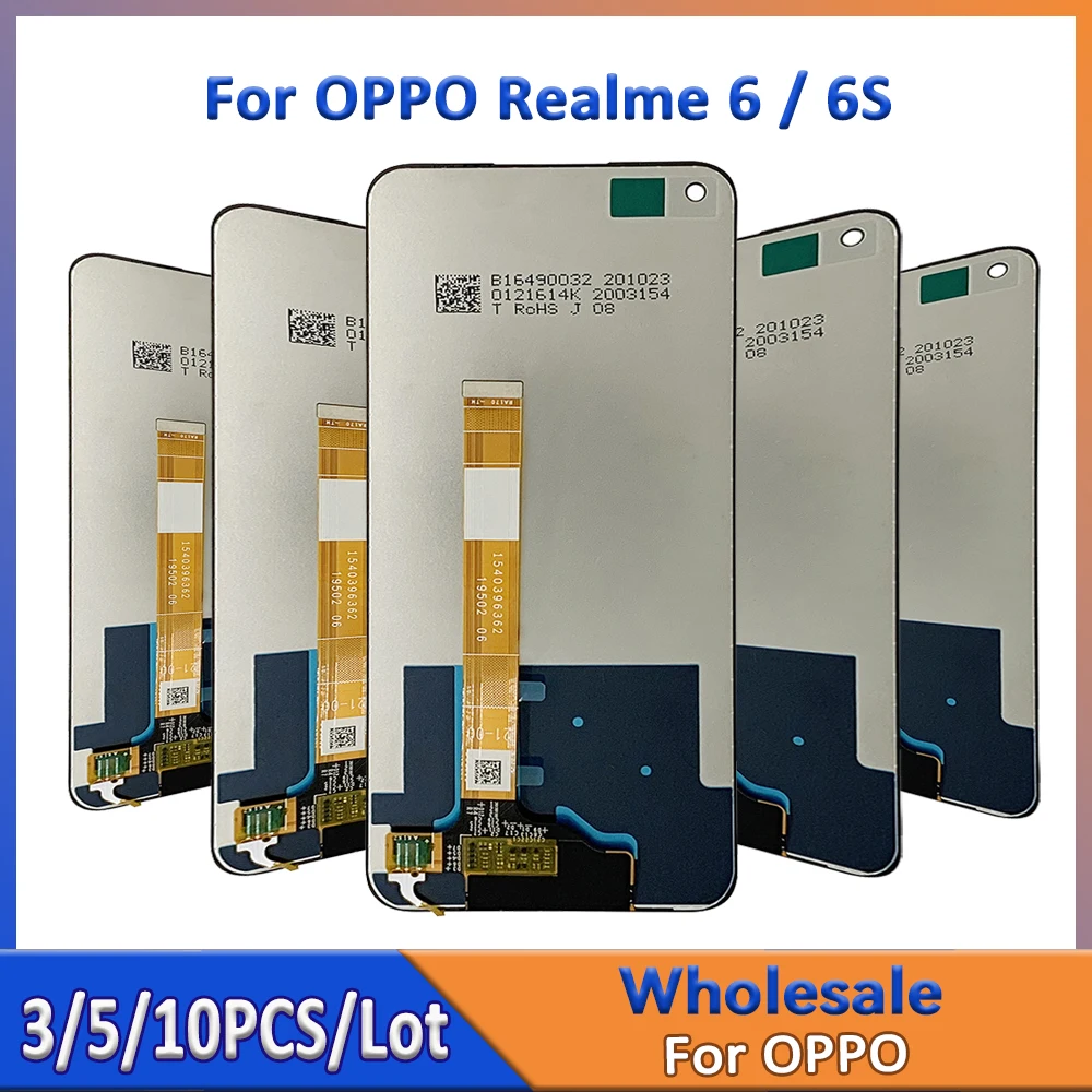 Wholesale Lot of 3/5/10 For OPPO Realme 6 LCD Screens with Touch Mount ...