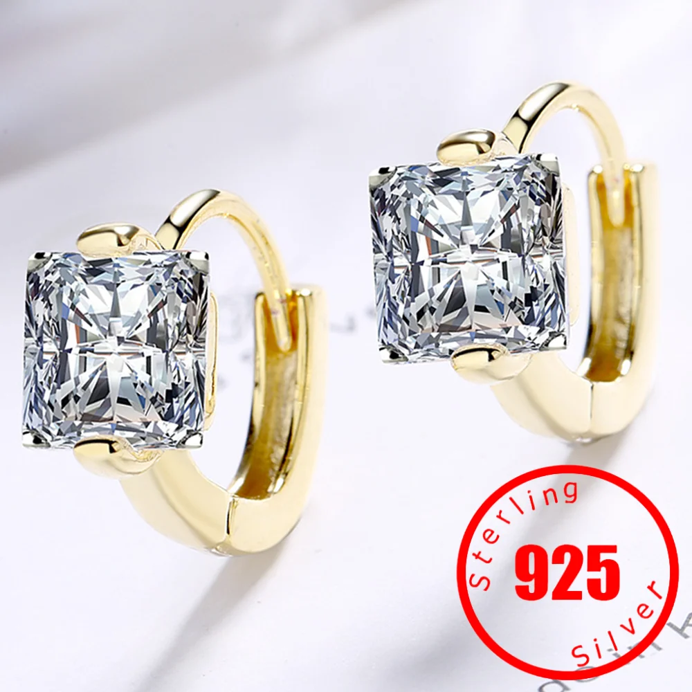 Fashion-Stamp-925-Sterling-Silver-Earrings-Inlaid-Cubic-Zirconia-18K-Gold-color-Earrings-Woman ...