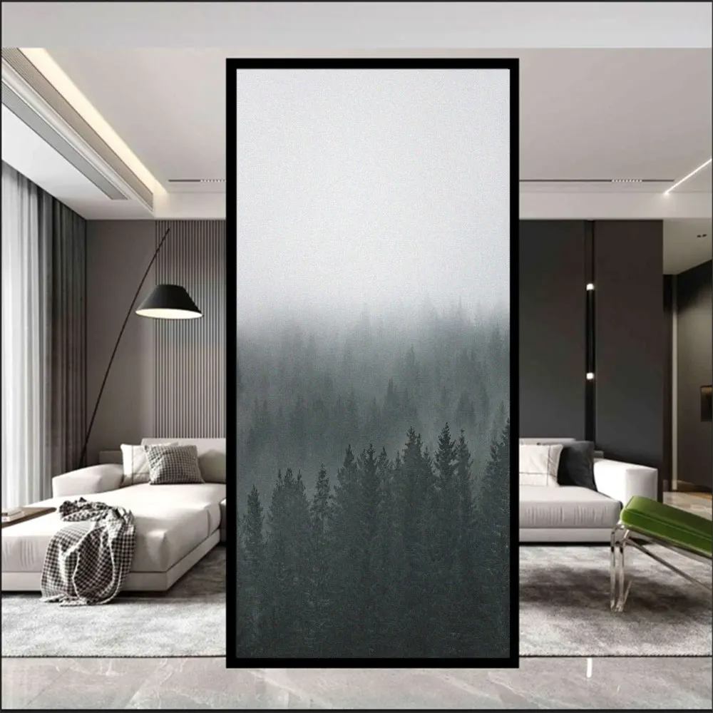 Privacy-Window-Film-Misty-Forest-Pattern-Frosted-Stained-Glass-Door ...