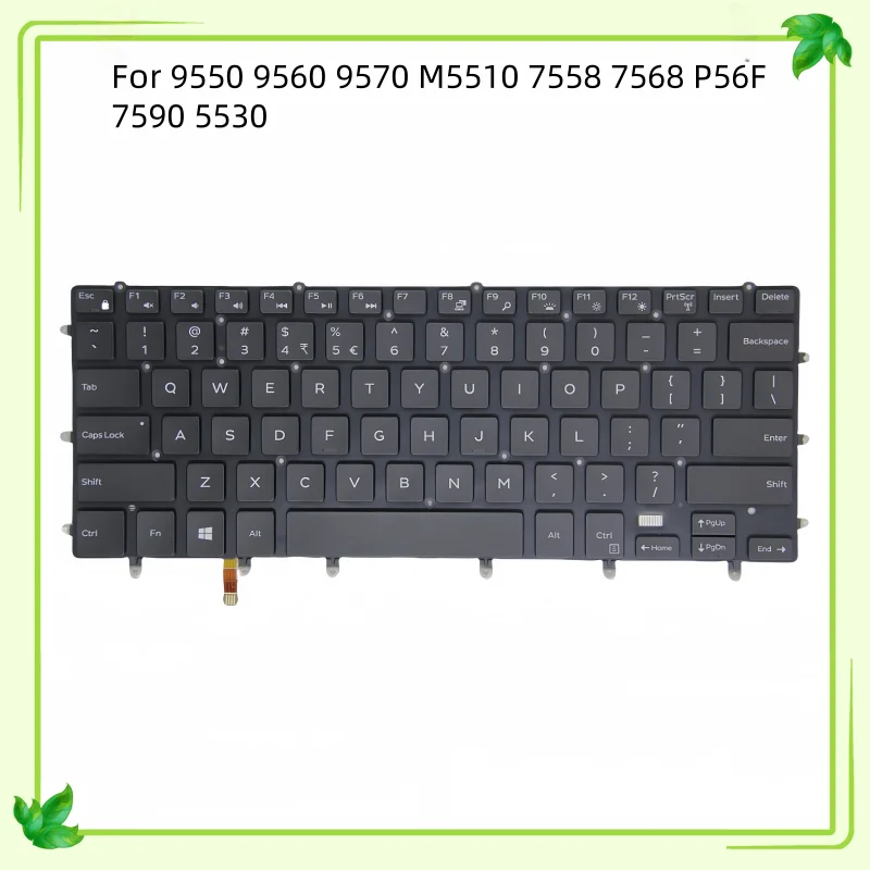 New US Laptop Layout Keyboard For Dell XPS 9550 9560 9570 M5510 ...