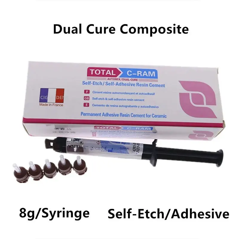 Total C-RAM Dental Resin Cement Permanent Adhesive Crown Veneer Self-Etch for metal,all ceramic ...