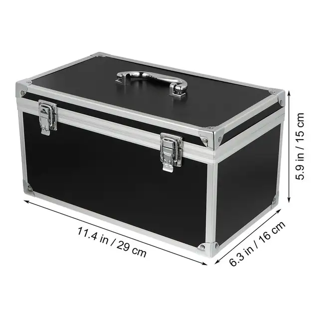 Case Tool Aluminum Box Hard Briefcase Carrying Metal Storage Toolbox ...