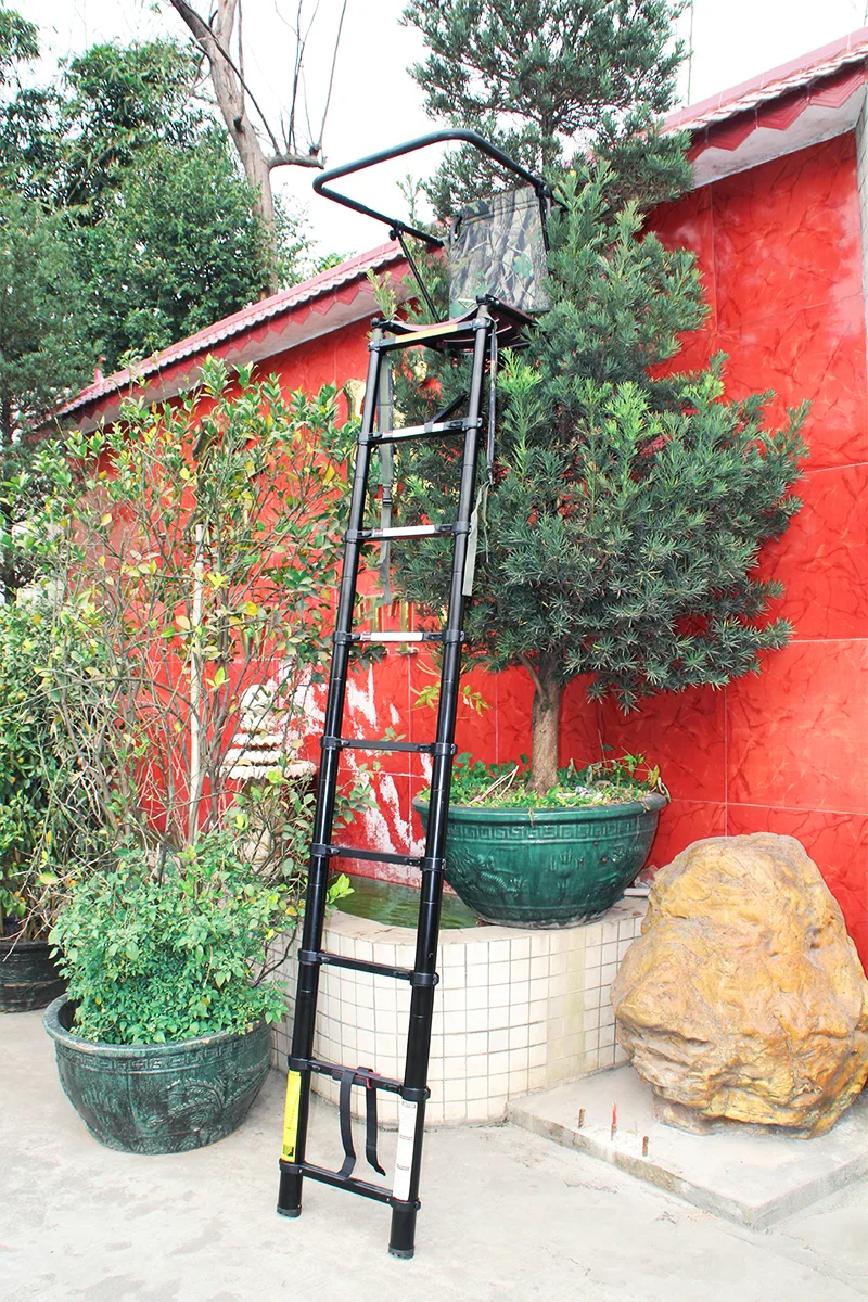 SC02 Hunting Telescopic Tree Stand Ladders 2.6M Foldable Tree Stand ...