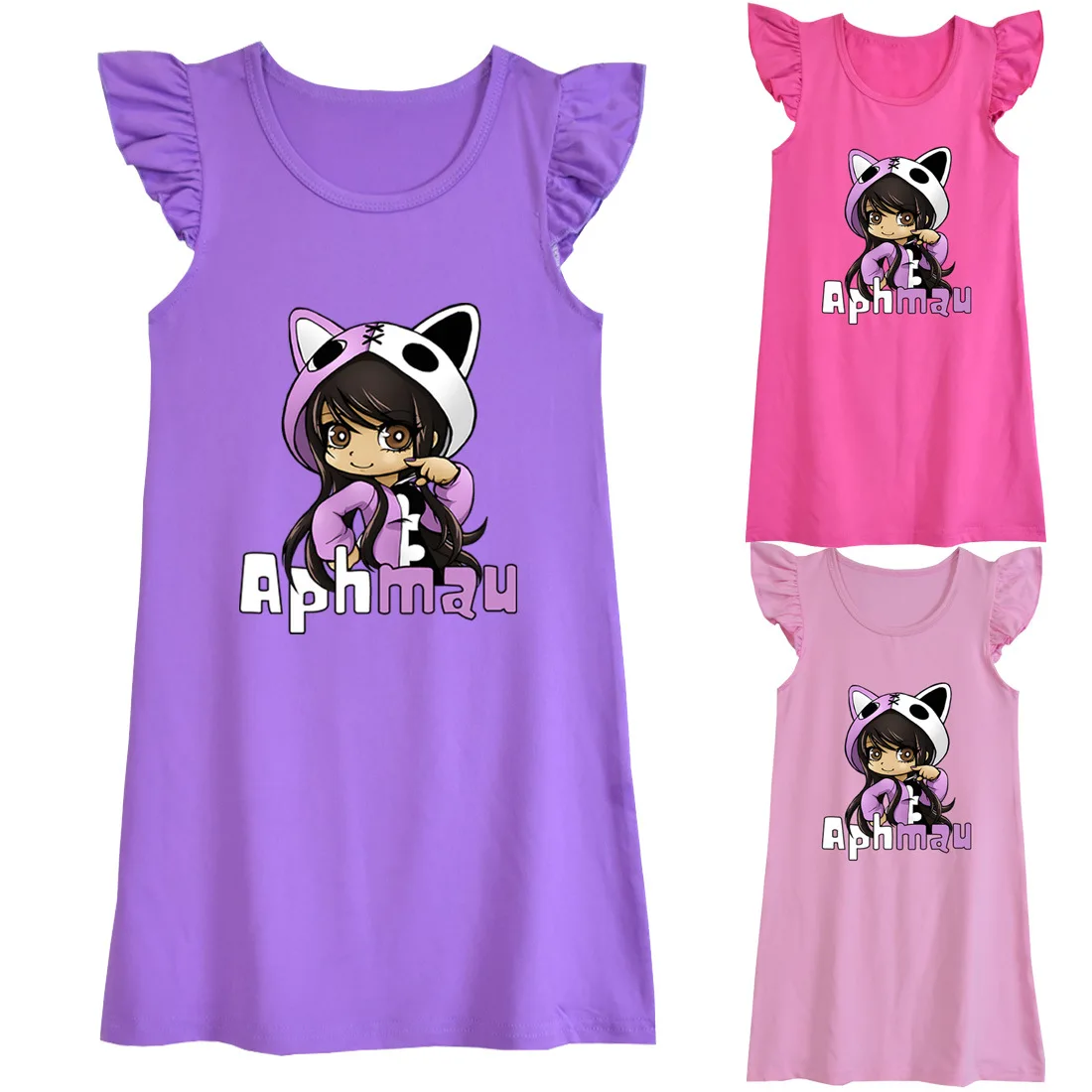 2-14Y-Kawaii-APHMAU-dresses-Baby-Girls-Summer-Clothes-Kids-Cartoon ...