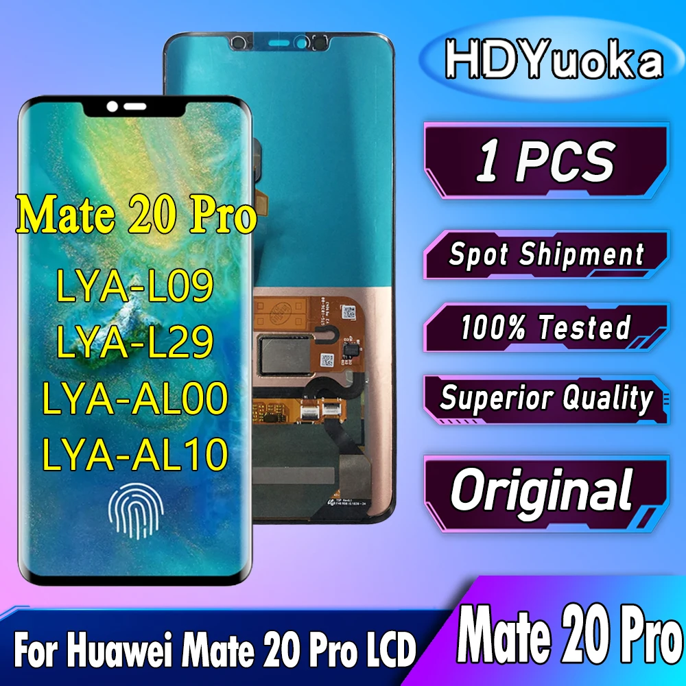 6.39" Original Super AMOLED For Huawei Mate 20 Pro LCD Display Touch Screen Digitizer Assembly ...