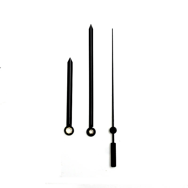 1sets-Young-Town-White-Axis-Hands-Black-92-Metal-Aluminum-Quartz-Clock ...