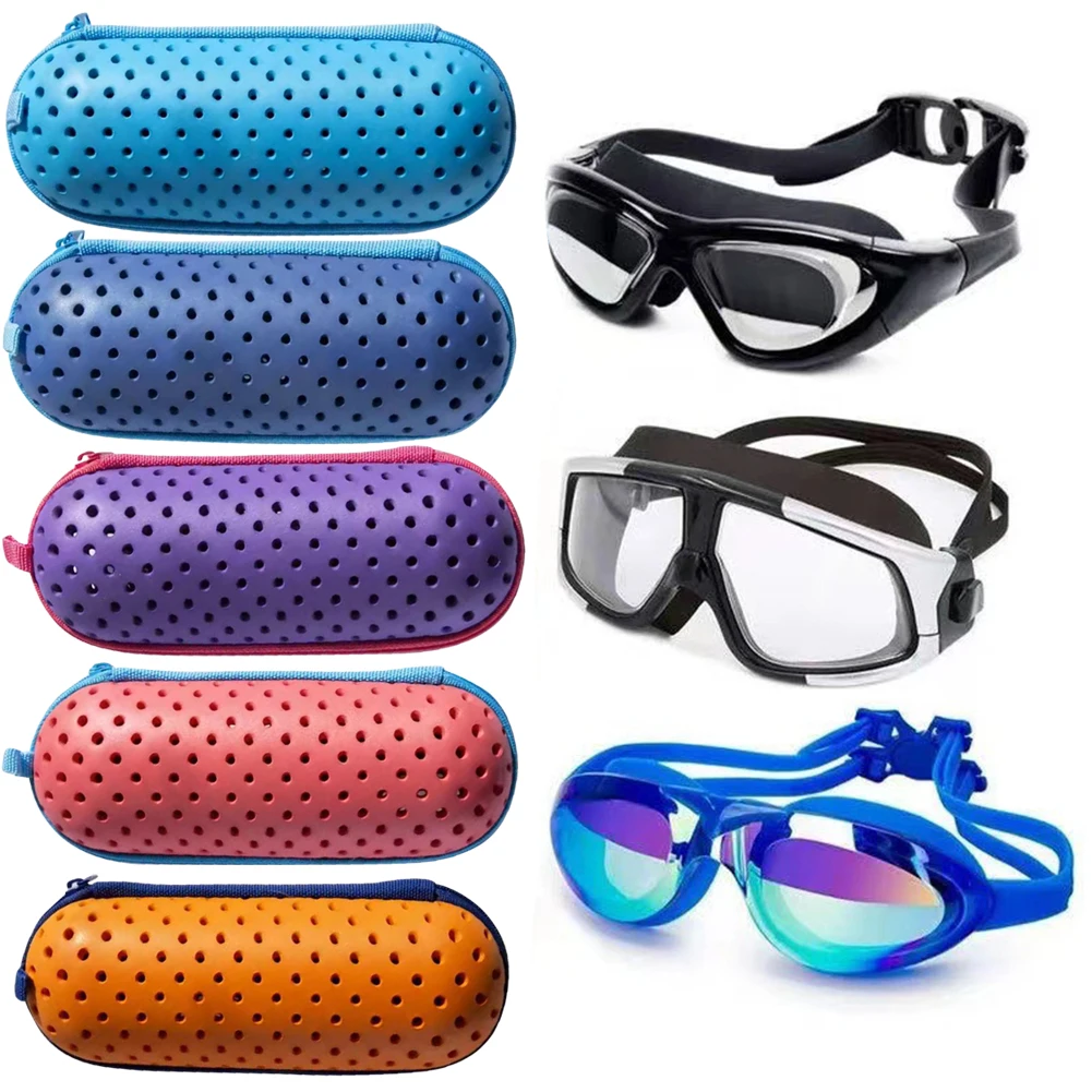 Swim-Goggle-Case-Swimming-Goggles-Protection-Box-with-Clip-Drain-Holes ...
