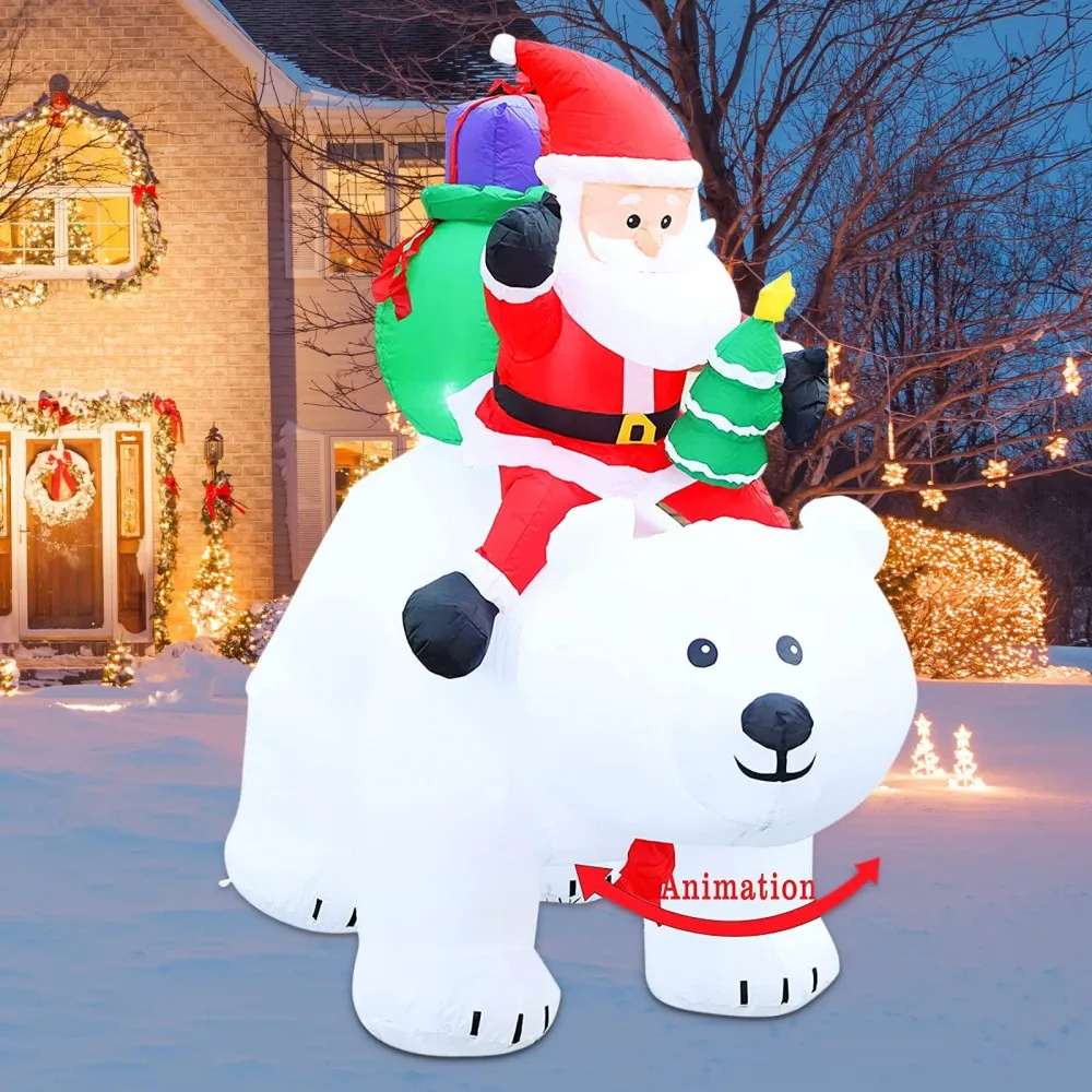 Inflatable-Santa-Claus-Riding-A-Shaking-Polar-Bear-Christmas-Decoration ...