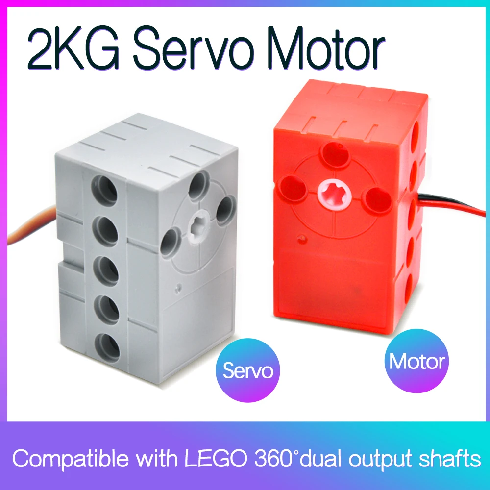 Programmable-2KG-360-Degree-Grey-Servo-Red-Motor-Compatible-With-LEGO ...