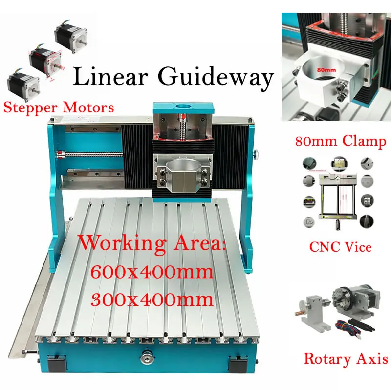 Cnc-Frame-Linear-Guideway-6040-3040-with-Stepper-Motors-Cnc-Vice-80mm ...