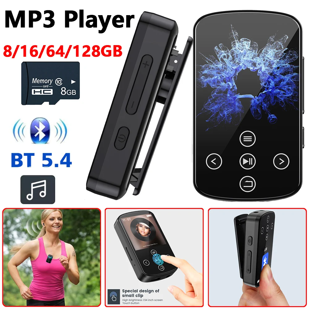 Mini-MP3-Player-with-Clip-Portable-Bluetooth-5-4-Sports-Music-Walkman ...