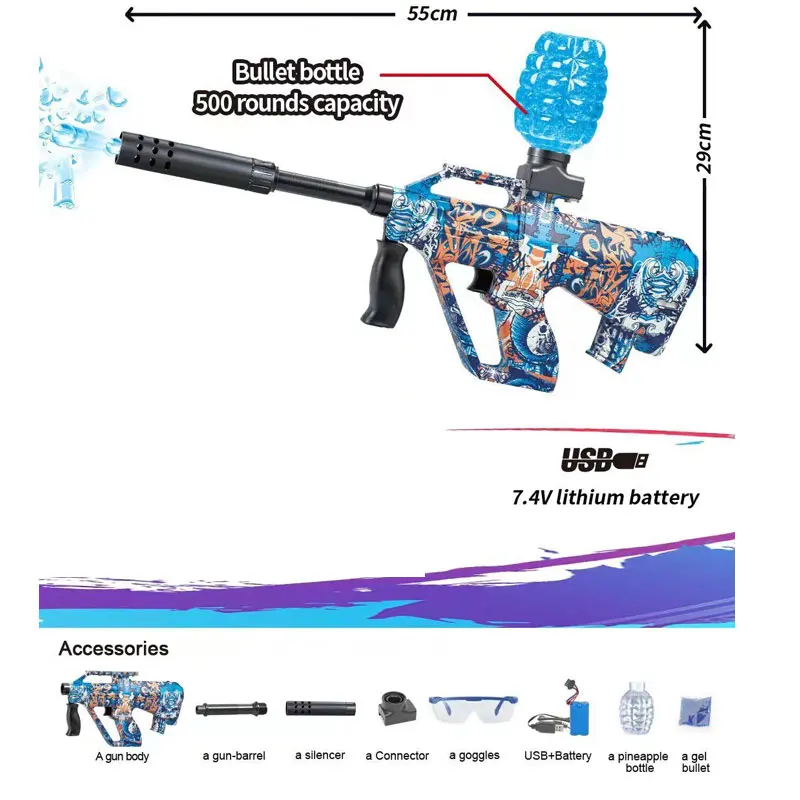 New-AUG-Gel-Ball-Gun-Electric-Hydrogel-Toy-Rifle-Gun-Shooting-Water ...