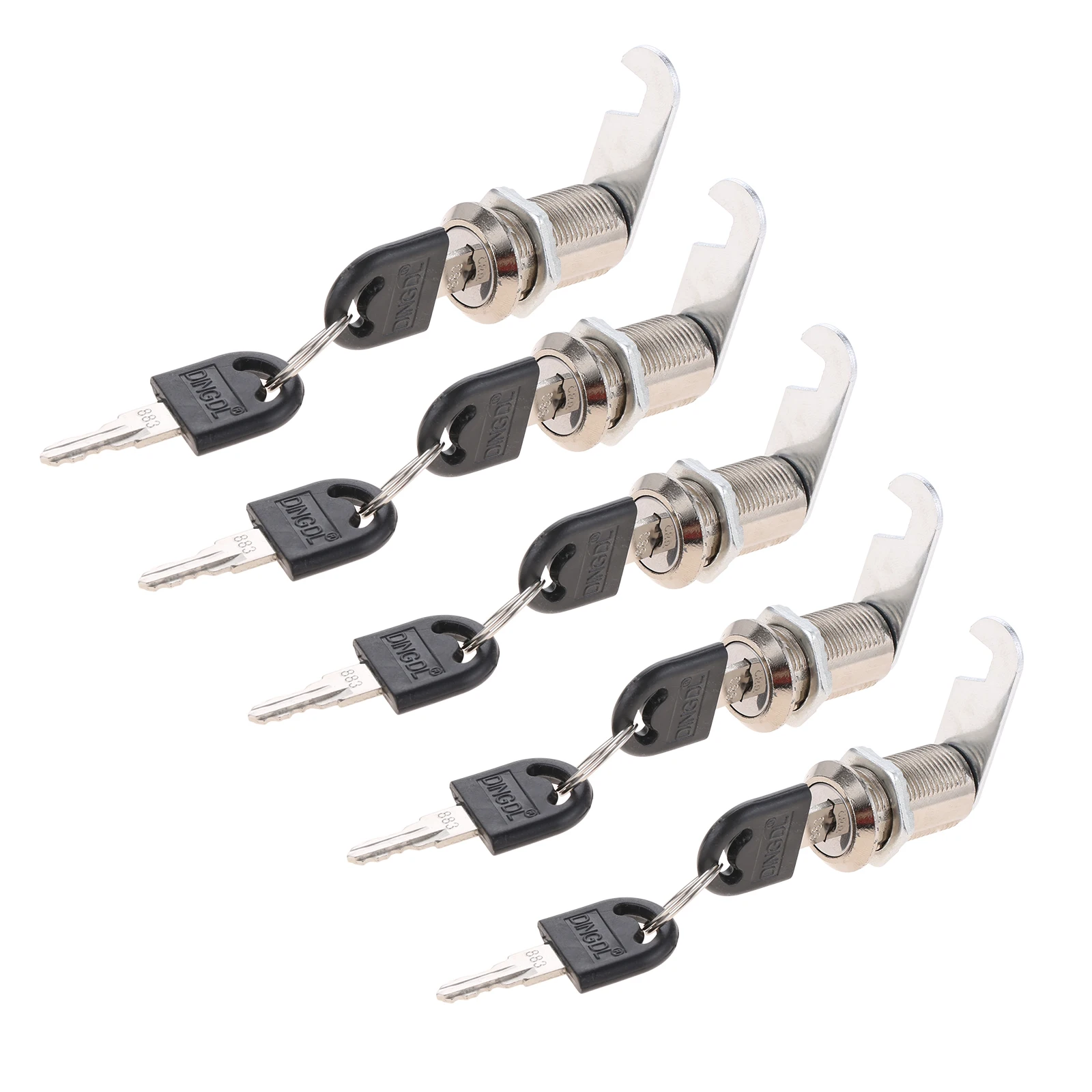 5sets Premium Cabinet Cam Locks with Hook + 10 different Keys 1 1/8inch ...