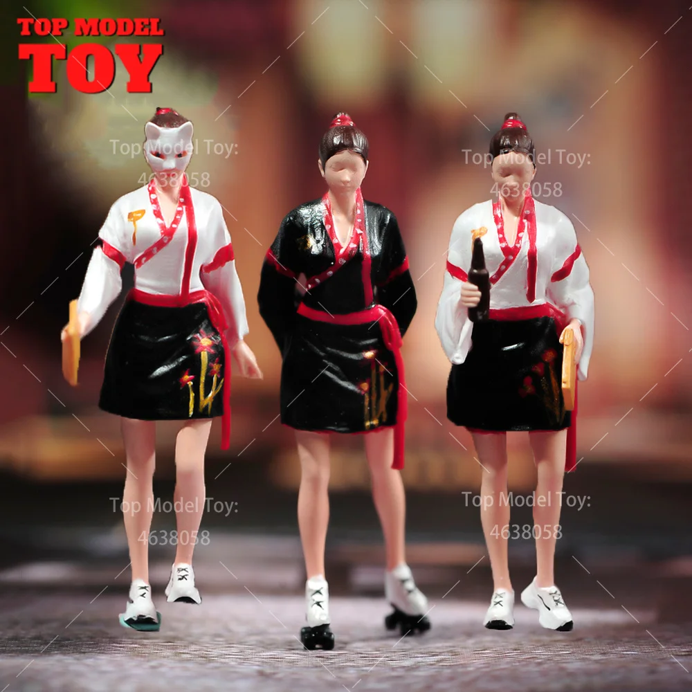 Painted-Miniatures-1-87-1-64-1-43-Ancient-Beauty-Waiter-Girls-Scene ...