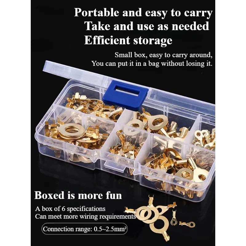 150pcs-set-Round-Terminal-Block-DJ431-O-type-Lugs-Terminals-Cold ...