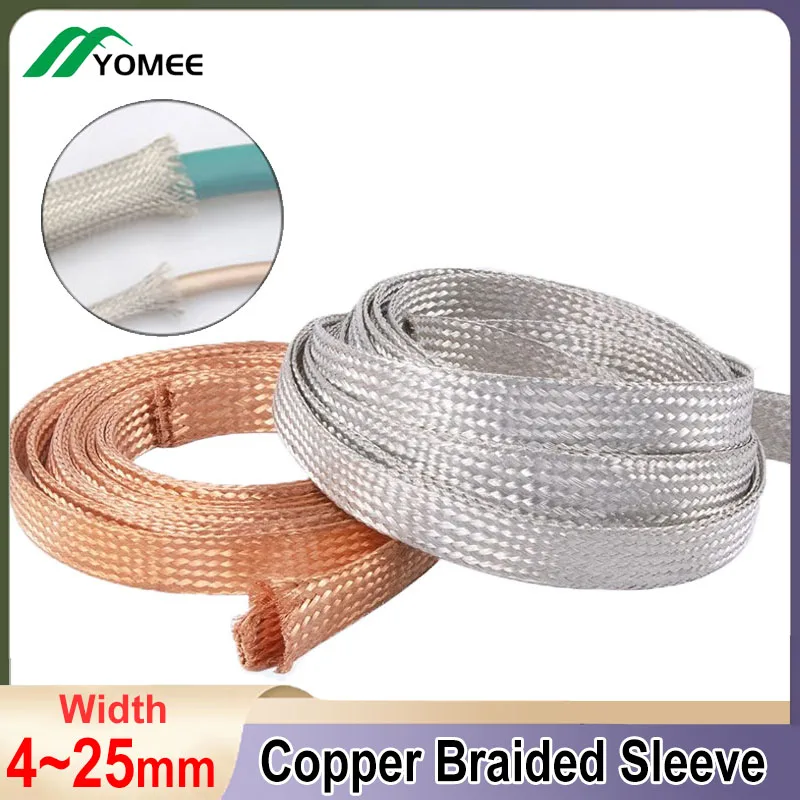 Copper-Braided-Sleeve-Tinned-Plating-Width-4-25mm-Conductive-Tape ...
