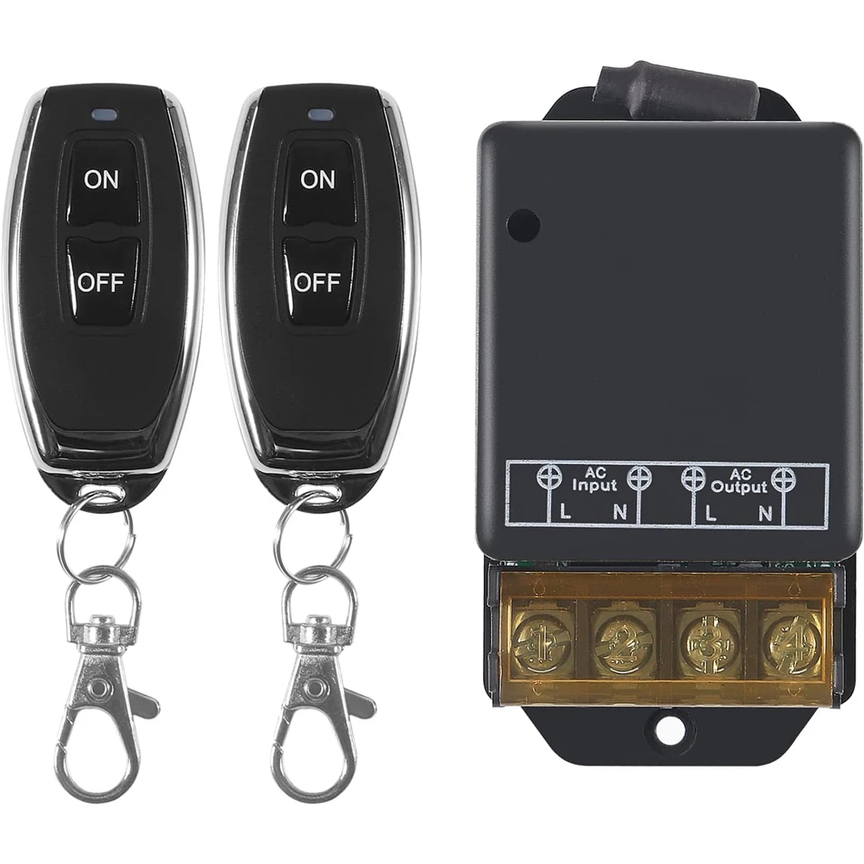 433MHZ-Wireless-Remote-Switch-AC-110V-120V-220V-30A-1CH-Relay-RF-Remote ...