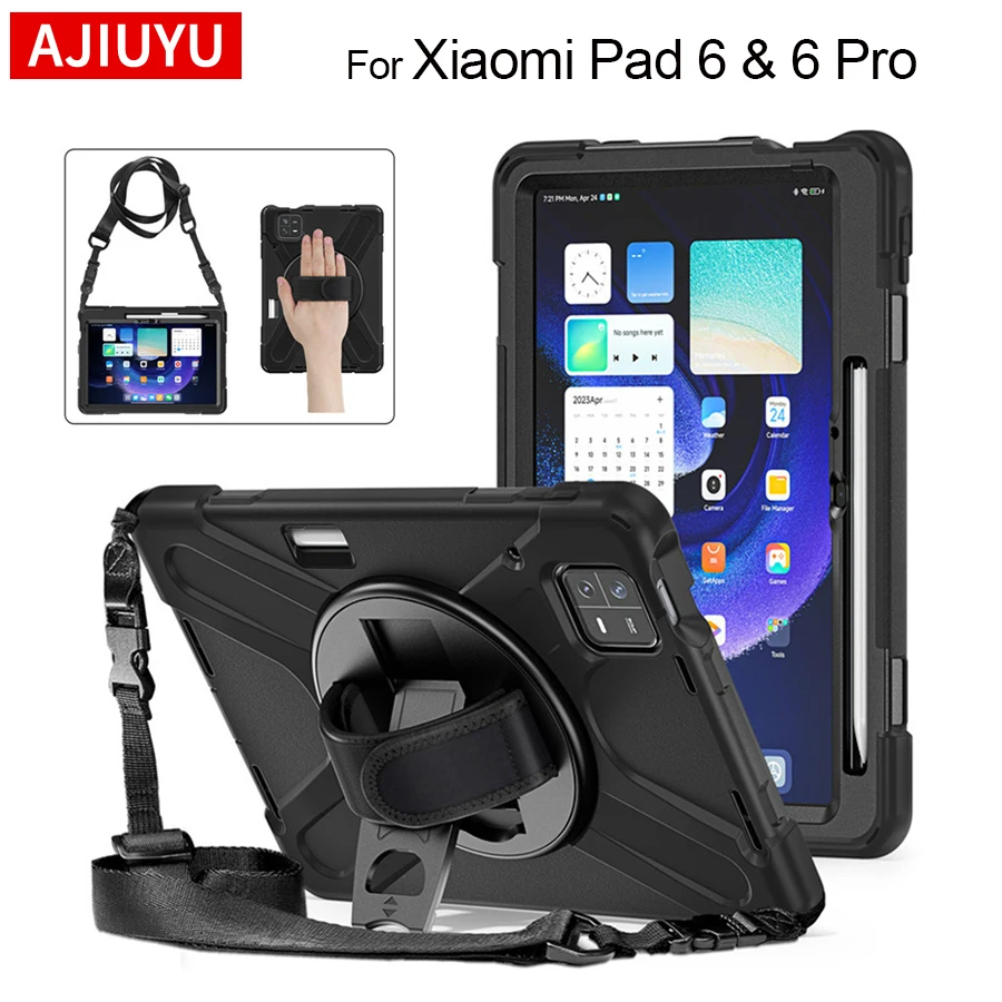 AJIUYU-For-Xiaomi-Pad-6-6-Pro-Case-Kids-Silicon-Shockproof-Pencil ...