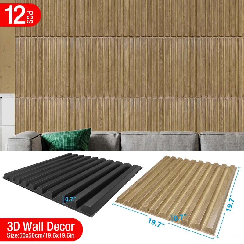 12pcs-50cm-3D-wall-decor-Wood-grain-slatted-wall-panel-3D-groove ...
