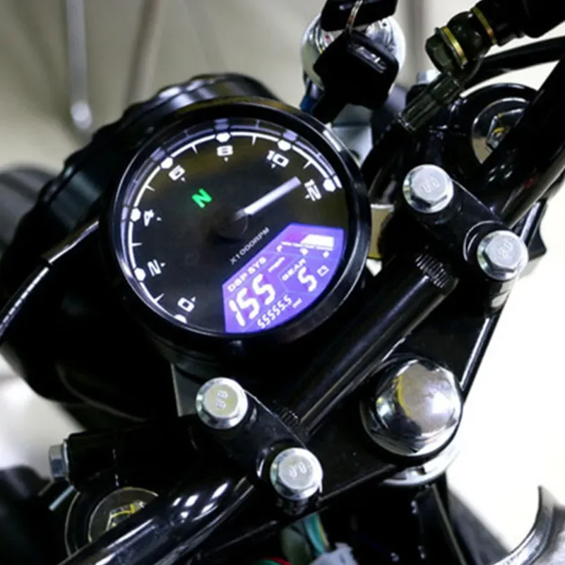 Motorcycle-Multifunction-LCD-KMH-MPH-Digital-Odometer-Tachometer ...